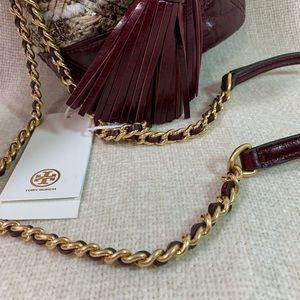 Tory Burch | Bags | Tory Burch Multi Colored Tweed Fleming Mini Bucket ...